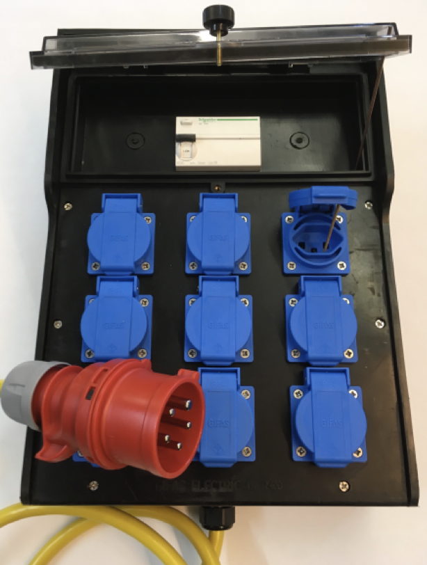 Netzverteiler CEE16 T23 mit FI - Materialpool Bern